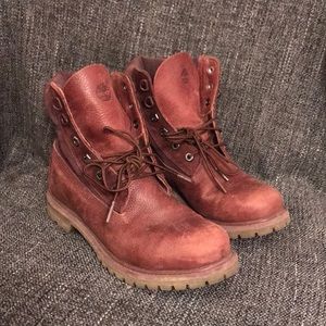 Timberland | Shoes | Maroon Timberland Boots Size 85 | Poshmark